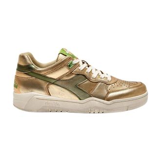 Diadora Goldener Sneaker aus laminiertem Leder - - Shoes - Damen - Gelb - 37 EU