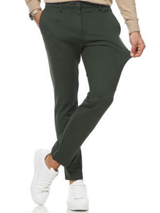 Indicode Herren Rodekro Performance Pants | Chinohose Herrenhose Super Stretch Stoffhose Bequeme Business Hose f&uuml;r M&auml;nner Army, 36/34