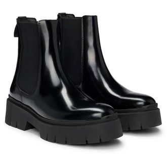 HUGO BOSS Femme Kris_ChBootie_BRPU Bottine, Noir, 37 EU