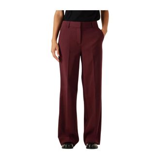Selected Bordeaux Weite Hose - - Trousers - Damen - Rot - M