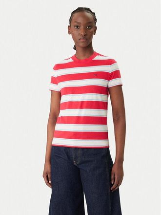 Tommy Jeans T-Shirt DW0DW21834 Rot Regular Fit
