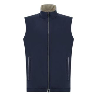 Paul & Shark Homme, Vestes, Bleu, Taille: XL Gilet R&eacute;versible &agrave; Col Montant