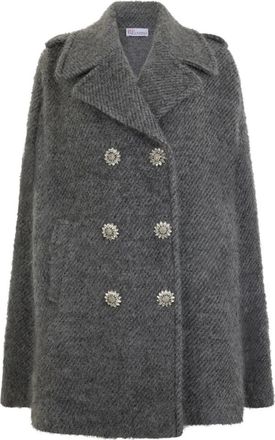 Red Valentino Femme, Manteaux, Gris, Taille: 46 FR Manteau Crois&eacute;
