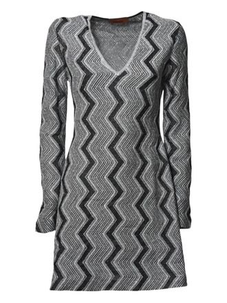Missoni Minikleid mit Zickzackmuster - Grau