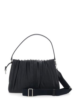 Marc Jacobs Womens Shoulder Bag The Messenger Black Leather Lamb