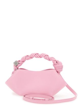 Ganni Womens Tote Bag Bou Mini Butter Pink Handbags Hand