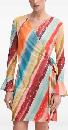 Never Fully Dressed Minikleid mit Bindedetail - Orange