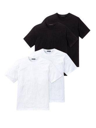 Schiesser T-Shirt American Shirt (4-tlg) unterziehshirt unterhemd kurzarm