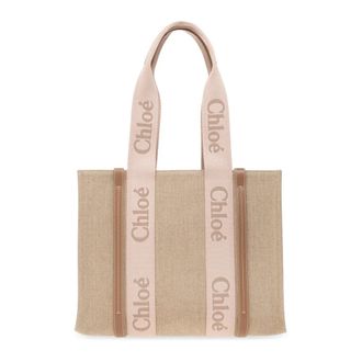Chlo&eacute; Woody Medium Shopper Bag - - Bags - Damen - Beige - ONE SIZE
