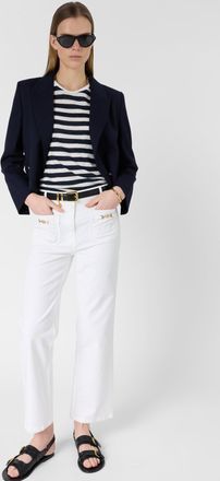 Gerard Darel Jean droit &agrave; mors dor&eacute;s - ALLIE - Blanc