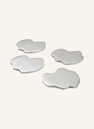 Jotex 4er-Set Untersetzer Micah silber