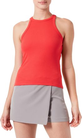 Vero Moda Damen Vmchloe Short Ga JRS Noos Tanktop, Tomato, XL EU