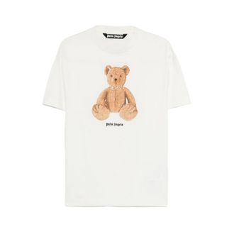 Palm Angels Crew Neck T-Shirt - - Tops - Herren - Wei&szlig; - S