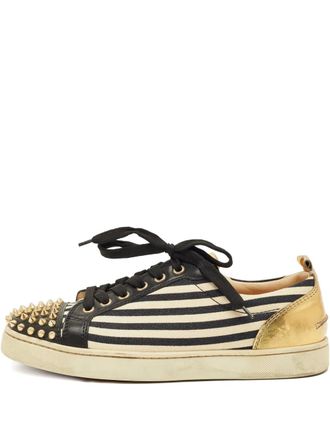 Christian Louboutin baskets Louis Junior Spikes - Tons neutres
