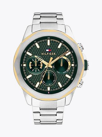 Tommy Hilfiger Montre bicolore &agrave; cadran g&eacute;om&eacute;trique