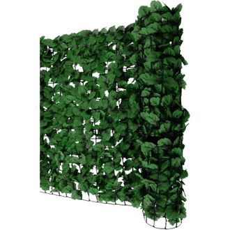 Hhg neuwertig] Balkonsichtschutz, Sichtschutz Windschutz Verkleidung f&uuml;r Balkon Terrasse Zaun 300x150cm Blatt dunkel