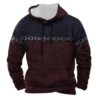 Generic Sweat &agrave; capuche d&eacute;contract&eacute; pour homme - Pull de travail tendance - V&ecirc;tement pour homme - Pull &agrave; capuche basique &agrave; manches longues - Streetwear - T-sh