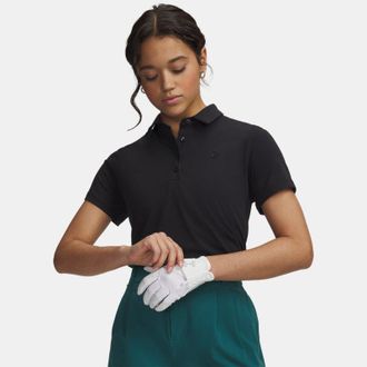 Under Armour Drive Kurzarm-Poloshirt f&uuml;r Damen Schwarz / Schwarz XXL