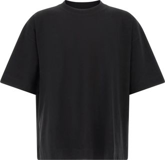 Dries Van Noten Homme, Tops, Noir, Taille: S Heno Cotton Jersey Crew Neck T-Shirt