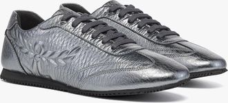 MCM Low-Top-Sneaker Federlite in Laurel Metallic Leather