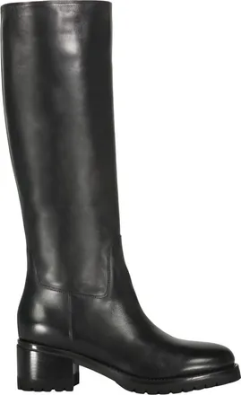 Santoni Femme, Chaussures, Noir, Taille: 40 1/2 EU Bottes Hautes en Cuir
