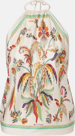 Etro Top en soie &agrave; imprim&eacute;