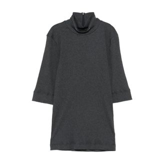 Brunello Cucinelli Femme, Pulls, Gris, Taille: 38 FR T-shirts &agrave; Manches Courtes