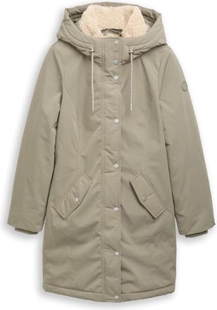 Tom Tailor Damen 1047531 Winter Parka mit Kapuze, 10678-Smoked Olive, M