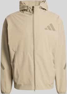 adidas Trainingsjacke mit Kapuze und Logo Print