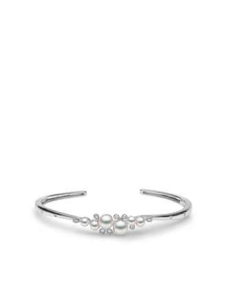 Yoko London bracelet Raindrop en or blanc 18ct serti de perles et diamants - Argent