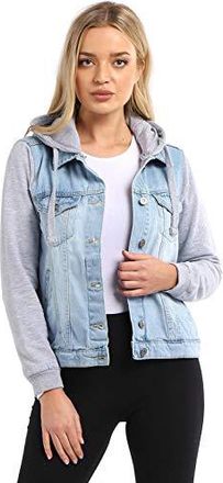 SS7 Femme Sweat Veste en Jean de la hotte