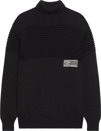 GCDS Gcds, Homme, Pulls, Noir, Taille: S Pull &agrave; col roul&eacute; Ottoman