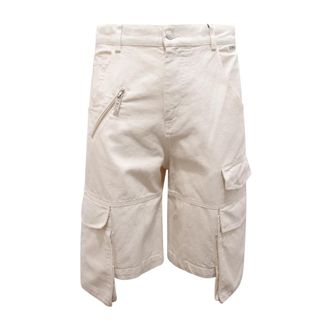 GCDS Cargo Denim Shorts Off White Ultracargo - - Shorts - Herren - Wei&szlig; - S