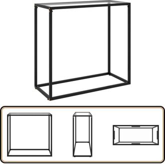 vidaXL Konsolentisch Transparent 80x35x75 cm Hartglas - Konsolentisch - Wohnzimmermöbel - Sideboard - Transparenter Tisch - Hartglastisch