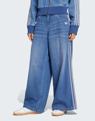 adidas Originals Adilenium - Jean ample - Bleu