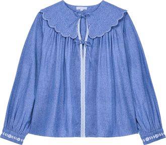 Louise Misha Blouse Hyacia Chambray Coton Bio - Collection Femme Louise Misha
