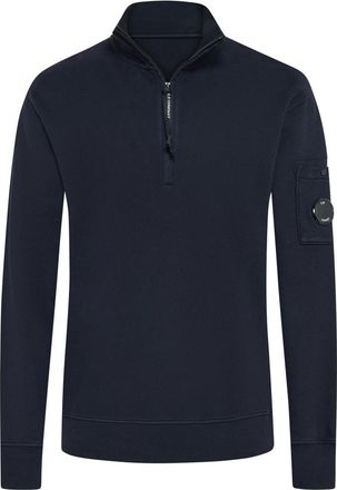 C.P. Company Sweatshirt mit Half-Zip in Fleece-Qualität in