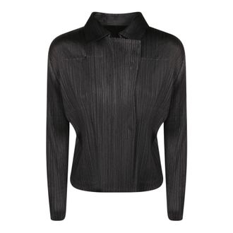 Issey Miyake Femme, Blouses et Chemises, Noir, Taille: 42 FR Monthly Colors: February Jacket