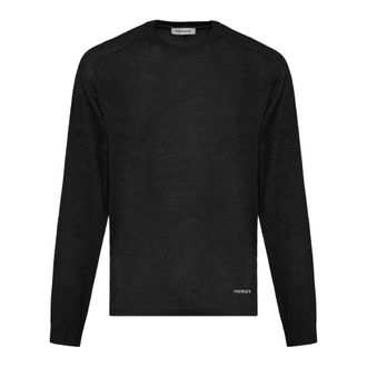 Premiata Homme, Pulls, Noir, Taille: 2XL Pull ras du cou en laine et soie