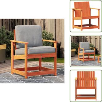 vidaXL Chaise de jardin cire marron 62x56x77 cm bois de pin massif - Chaise De Jardin - Mobilier De Jardin - Chaise Ext&eacute;rieure - Fauteuil De Jardin - Bois