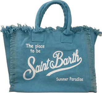 Saint Barth Femme, Sacs, Bleu, Taille: ONE Size Vanity Tote Bag