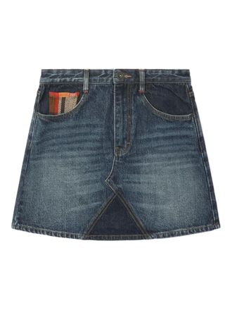 Bapy by A Bathing Ape minijupe à patch dégradé - Bleu