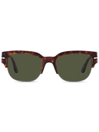 Persol lunettes de soleil &agrave; monture g&eacute;om&eacute;trique - Marron