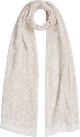 Tommy Hilfiger Foulard imprim&eacute; &agrave; bord effiloch&eacute; en coton m&eacute;lang&eacute;