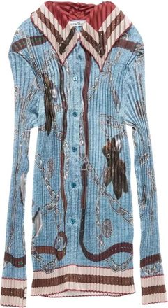 Acne Studios Femme, Blouses et Chemises, Multicolore, Taille: 40 FR Chemise pliss&eacute;e boutonn&eacute;e