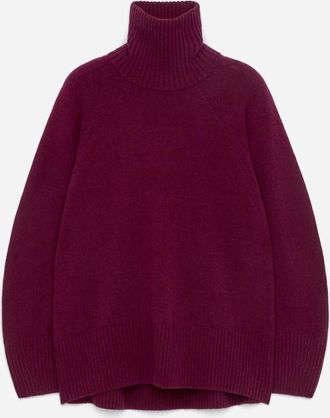 Arket Rollkragenpullover Aus Reinem Kaschmir -Rot