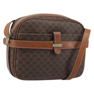 Celine Pre-owned Vintage Macadam Canvas Schultertasche - - Pre-owned - Damen - Braun - ONE SIZE