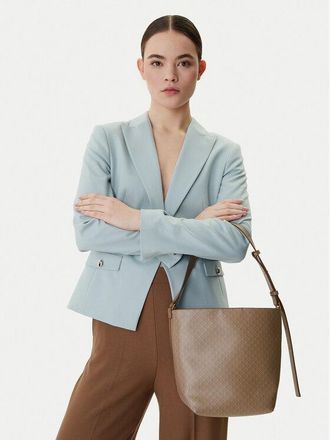 Calvin Klein Handtasche Emblem Aop Medium Bucket LV04F3365G Beige