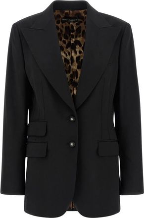 Dolce & Gabbana Femme, Vestes, Noir, Taille: 44 FR Turlington Blazer