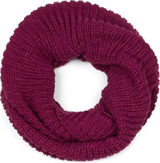 styleBREAKER Unisex Feinstrick Loop Schal einfarbig | Weicher elastischer Winter Schlauchschal in Feinripp Optik | Warmer Strick Loop f&uuml;r Damen und Herren, Bordeau